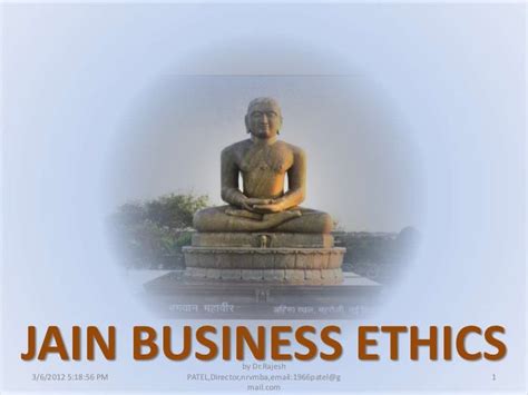 Jainsm And Business Ethics