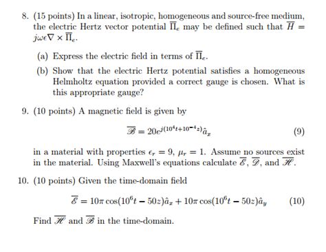 Solved Points In A Linear Isotropic Homogeneous Chegg Com
