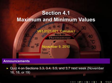 Lesson 18 Maximum And Minimum Values Section 021 Slides Ppt