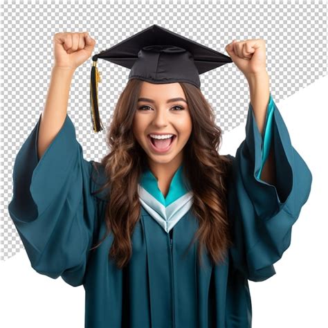 Premium Psd A Woman Wearing A Graduation Cap
