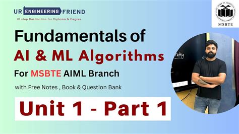 Chapter 1 Part 1 Fundamentals Of AI ML Algo For AIML Branch MSBTE