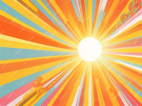 Premium Ai Image Retro Revival Horizontal Groovy Background With Bright Accents