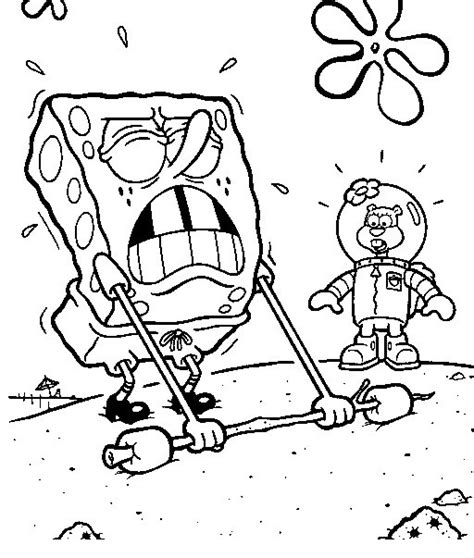Bob Esponja Haciendo Ejercicios Para Colorear COLOREA TUS DIBUJOS