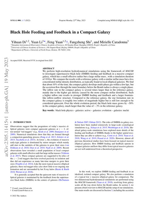 Pdf Black Hole Feeding And Feedback In A Compact Galaxy