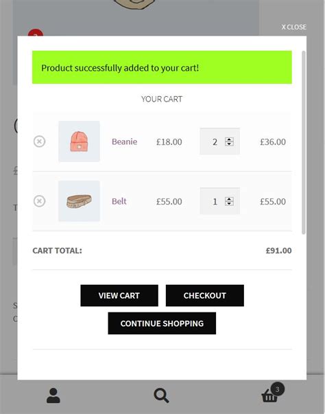 WooCommerce Added To Cart Popup By CodeSniffer Codester