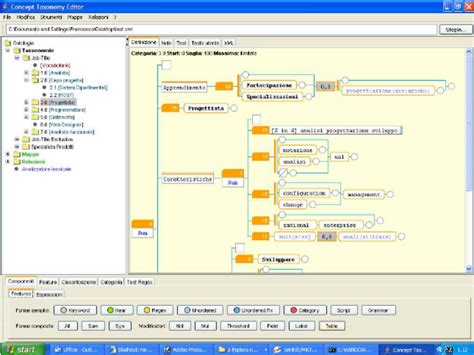Definition Of A Category Classifier By Means Of Weighted Features