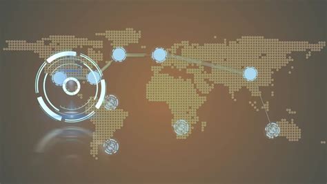 premium stock video animation of scope scanning over network of