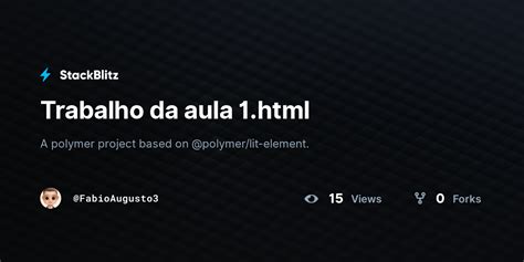 Trabalho Da Aula Html Stackblitz
