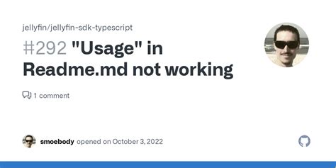 Usage In Readmemd Not Working · Issue 292 · Jellyfinjellyfin Sdk