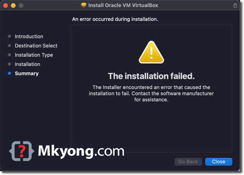 Install Virtualbox On Macos The Installation Failed