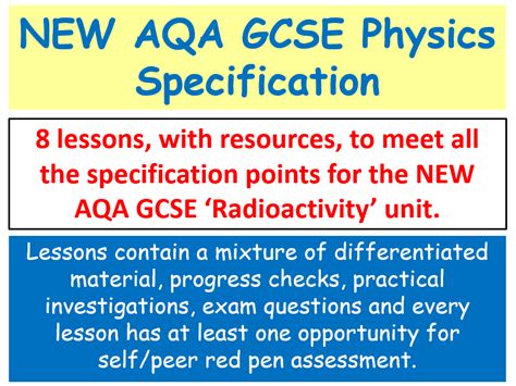 New Aqa Gcse Physics Radioactivity Teaching Resources
