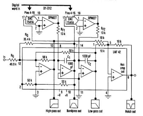 PROGRAMMABLE ANALOG FILTER Filter Circuit Basic Circuit Circuit Diagram SeekIC Com