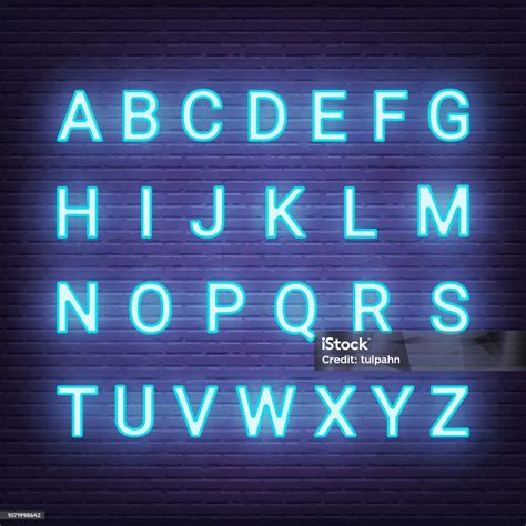 霓虹燈字母向量圖形及更多夜晚圖片 夜晚 夜生活 大寫字母 Istock