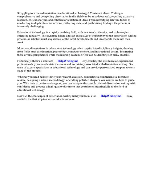 Dissertation Topics Educational Technology Pdf Educational