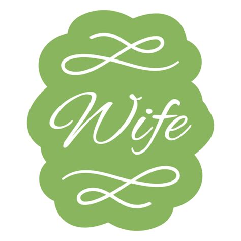 Wife Cursive Word Design