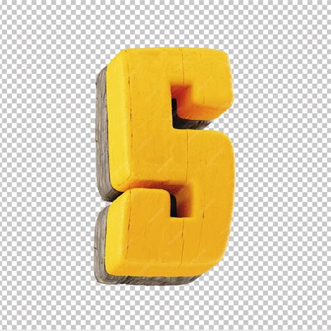木の質感と透明な背景を持つ 3 D のアルファベット文字 S フェスタ ジュニナ ブラジル プレミアムpsdファイル