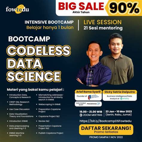 Jual Data Science Bootcamp Package 21 Sesi Di Seller Fowtedu Cakung