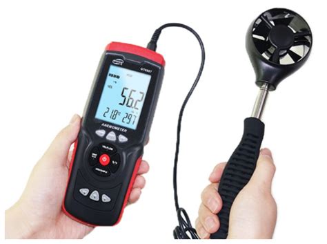 Anemometer Data Logger Wind Speed Air Flow Temperature Meter Tester Me