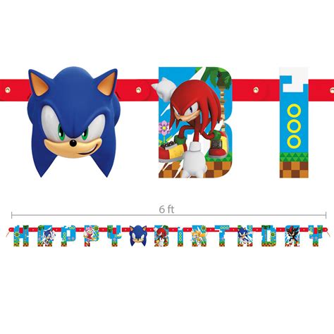 65ft Unique Sonic The Hedgehog Happy Birthday Banner 21833