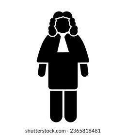 Judge Silhouette Stock Vector Art Illustration Vector