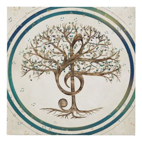 Treble Clef Music Tree Music Tree Tree Canvas Canvas Art Prints