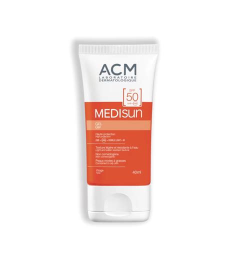 Acm Medisun Gel Spf 50 اي سي ام واقي شمس جل للبشرة المختلطة الى