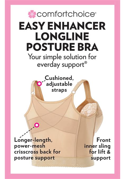 Wireless Posture Bra Easy Enhancer® Longline White Catherines