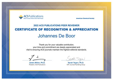 Outstanding Reviewer Award Johannes De Boor