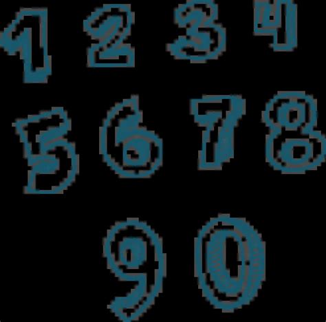 阿拉伯数字 字体设计123456789 Png 花瓣网