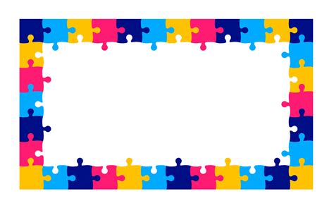 mundo autismo conciencia día autismo rompecabezas pedazo marco png