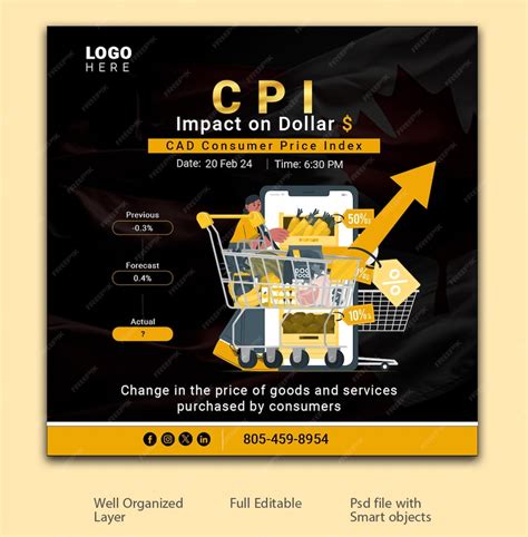 Premium Psd Visualizing Cpi Trends A Contemporary Design Approach