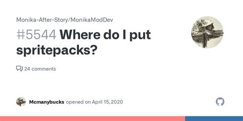 Where Do I Put Spritepacks · Issue 5544 · Monika After Story