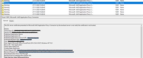 azure ad application proxy certificate by the backend server is