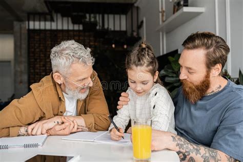 Preteen Girl Doing Homework With Same Stock Photo Image Of Homosexual Homework 276908692