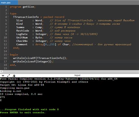 java Каким образом можно узнать размерность запакованной записи