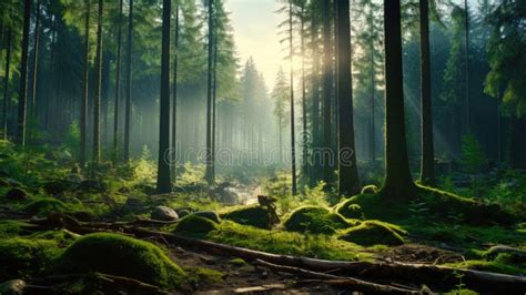 Ai Generated Rejuvenating Nature Reforestation Initiatives And Growth Stock Illustration