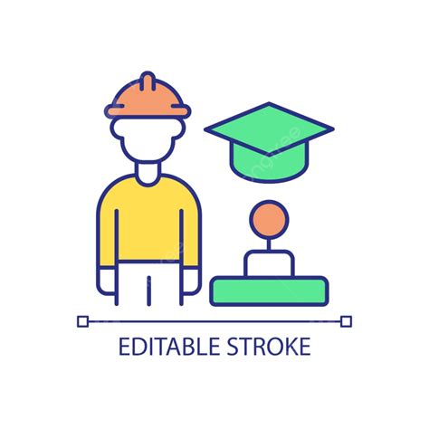 Gambar Pendidikan Teknologi Untuk Tenaga Kerja Ikon Warna Rgb Teknologi Simbol Siswa Png Dan