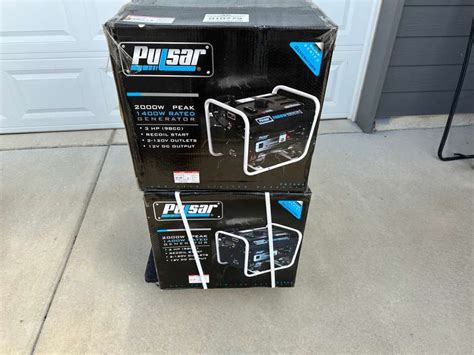 2 Pulsar Pg2000 Silver Series 2000 Watt Gas Generators Nib Gavel