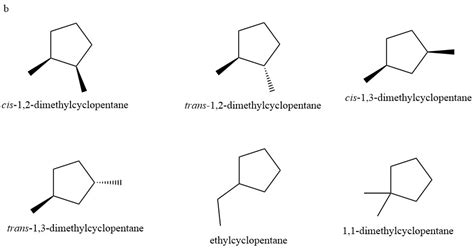 Draw And Name The Six Isomeric Cyclopentanes Of Molecular Fo Quizlet