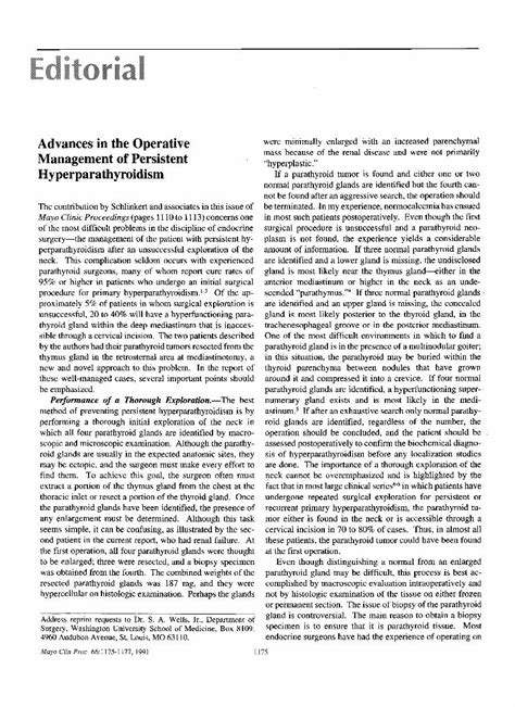 Pdf Advances In The Operative Management Of Persistent Hyperparathyroidism Dokumen Tips