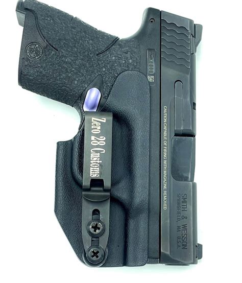 Iwb Kydex Minimalist Tuckable Trigger Guard Holster Black Appendix Zero 28 Customs Llc