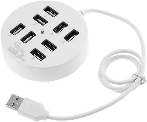 USB Ports Box Multi Data Transmission USB Hub Round Shape Multi Port Splitter Charger