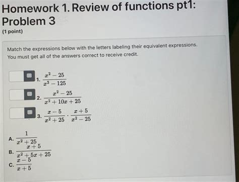 Solved Homework 1 Review Of Functions Pt1 Problem 3 1 Chegg