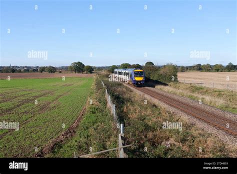 Northern Rail Class 170 Turbostar Train Passing Through The Yorkshire