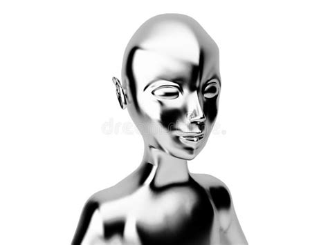 Humanoid D Stock Abbildung Illustration Von Metallisch