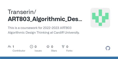 GitHub Transerin ART803 Algorithmic Design Thinking Capstone Project
