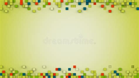 Extruded Cubes And Free Space 3d Render Stock Illustration