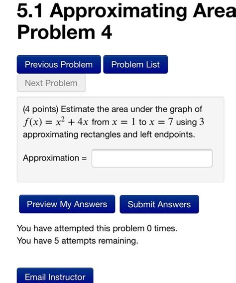 solved 5 1 approximating area problem 4 previous problem