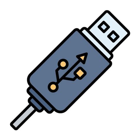 Premium Vector Usb Cable Vector Illustration Style