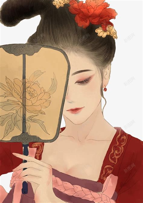 古代后宫美女手绘png图片免费下载 素材7ixVajkea 新图网